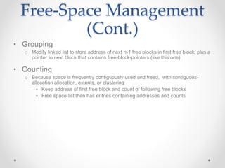 Allocation and free space management | PPTX