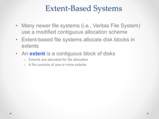 Allocation and free space management | PPTX