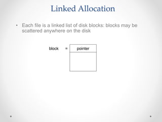 Allocation and free space management | PPTX