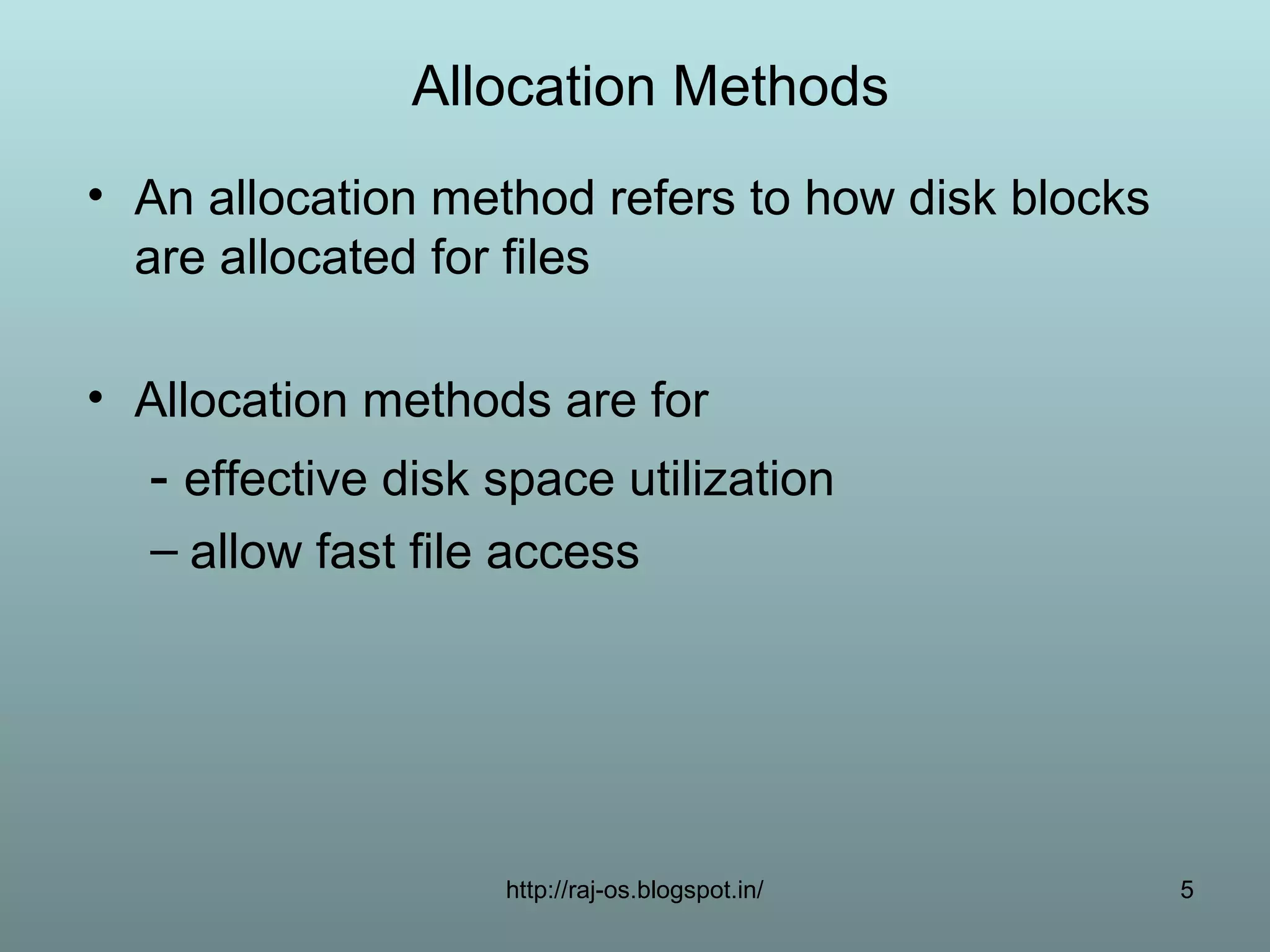 Allocation methods continuous method.47 | PPT