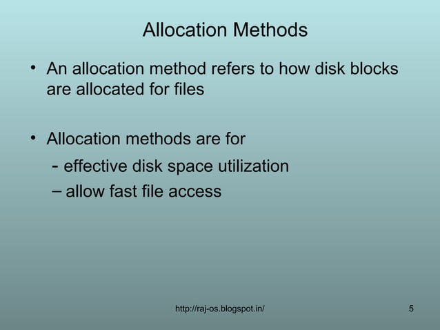 Allocation Methods Continuous Method47 Ppt