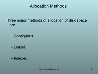 Allocation methods continuous method.47 | PPT