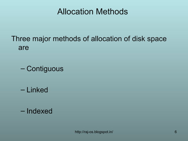 Allocation methods continuous method.47 | PPT