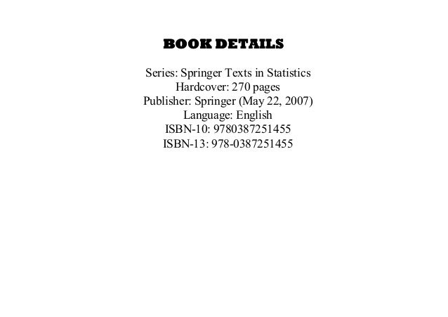 [#PDF~] All of Nonparametric Statistics (Springer Texts in Statistics)