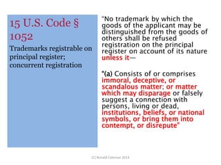 Section 2(a) of the Lanham Act: Trademark’s Law of Unintended ...