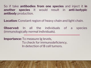 Immunoglobulin gene expression-allotypes,idiotypes,isotype of Ab.pdf