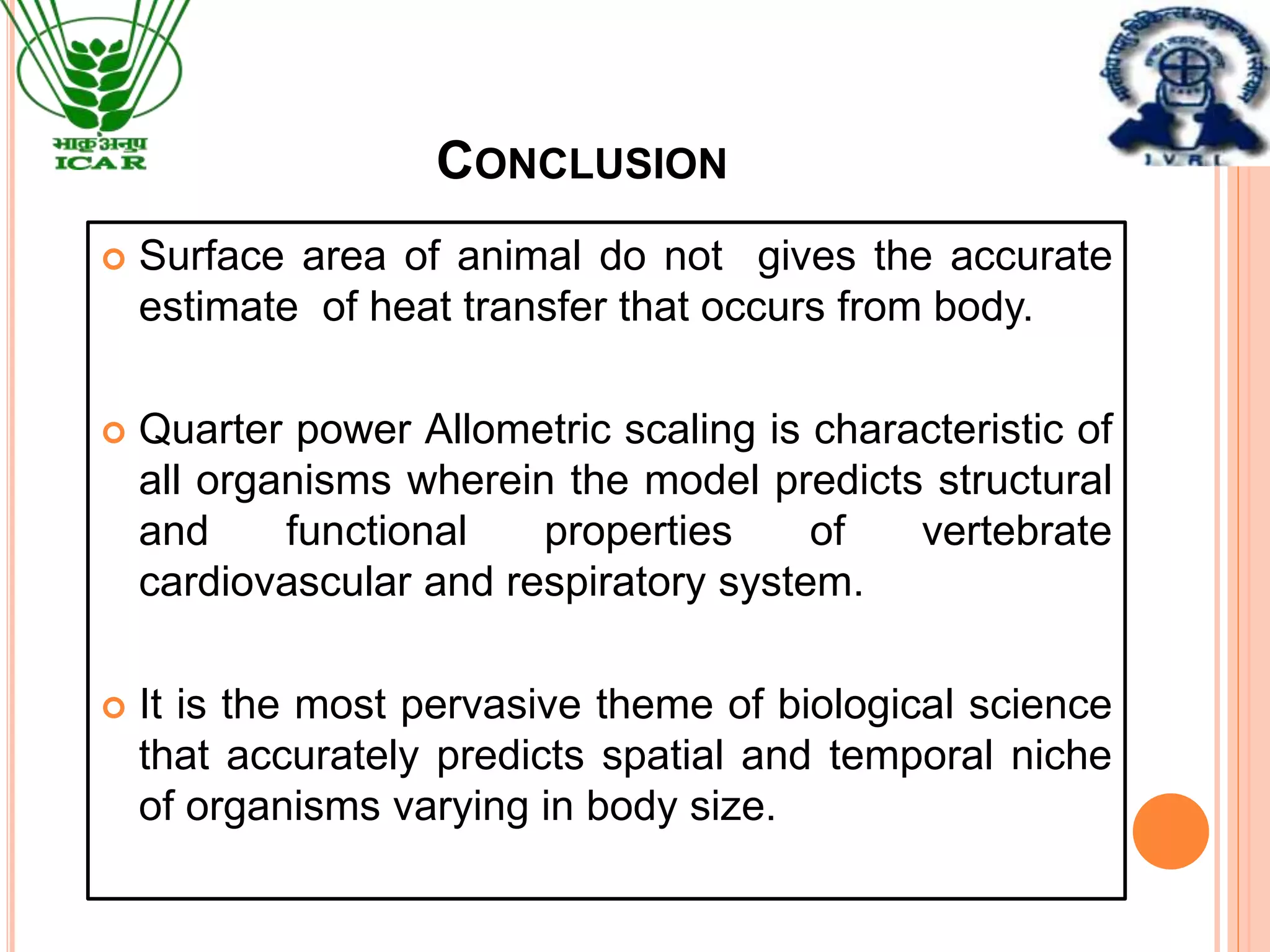 Applications of allometric principles in animal nutrition nresearch | PPTX