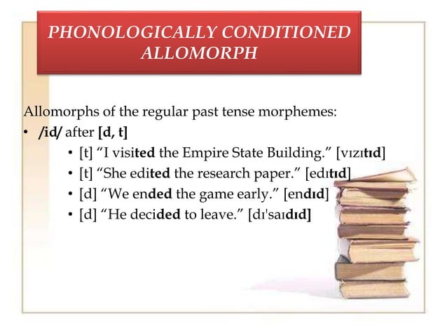 allomorph and morphology | PPTX