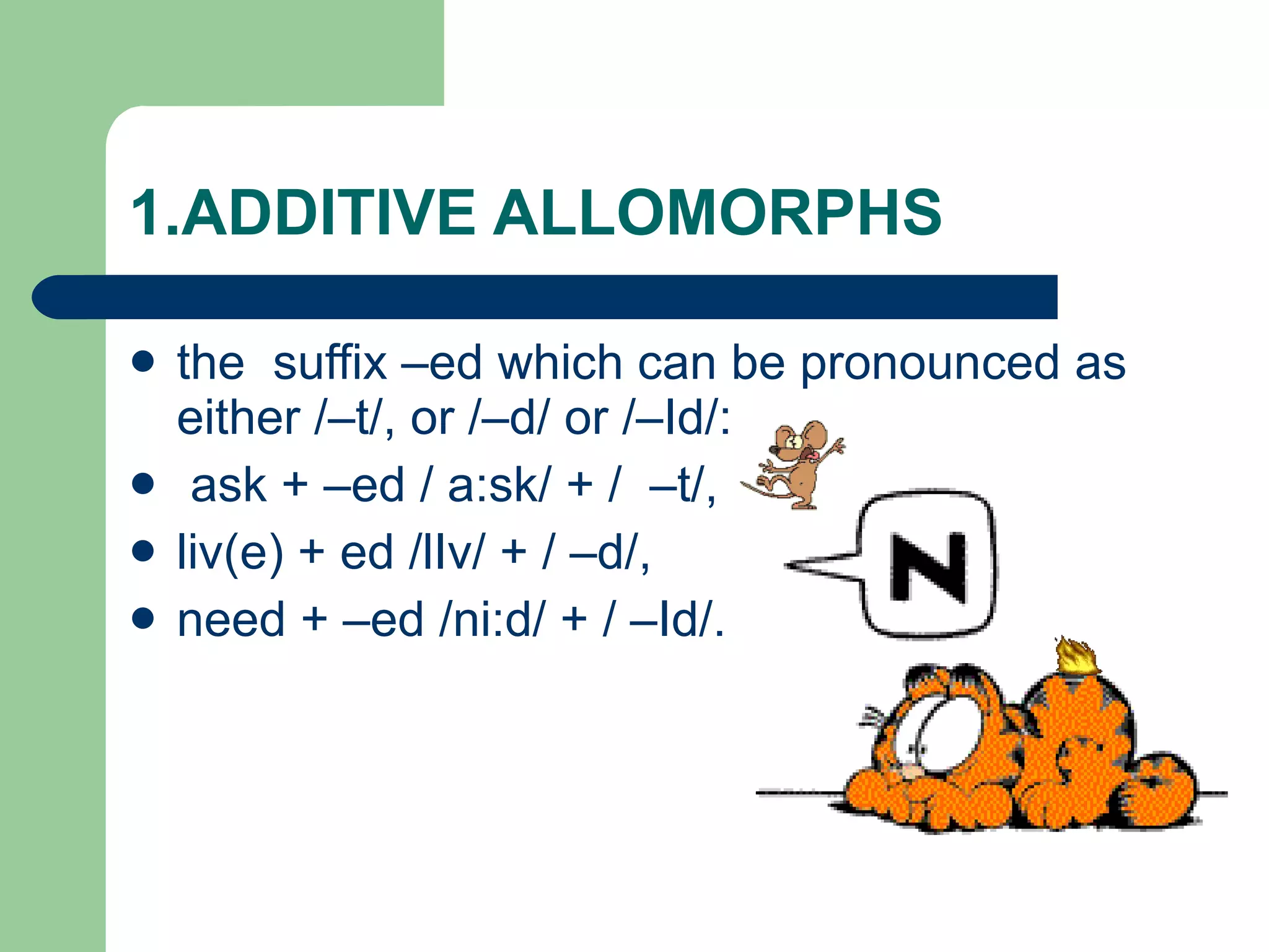 Allomorph power point 2 | PPT