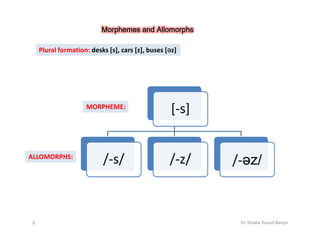 Allomorphs - Dr. Shadia Yousef Banjar | PDF
