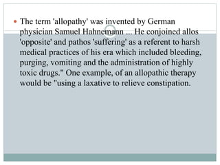Allopathy | PPT