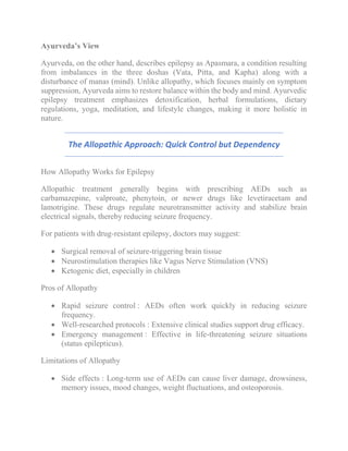 Allopathy vs Ayurveda Which Offers Long Term Relief for Seizure ...