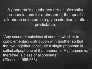 Allophone | PPT