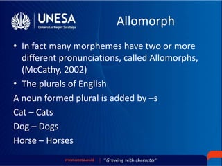 Allophone & allomorph and sound pattern of language | PPTX
