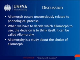 Allophone & allomorph and sound pattern of language | PPTX