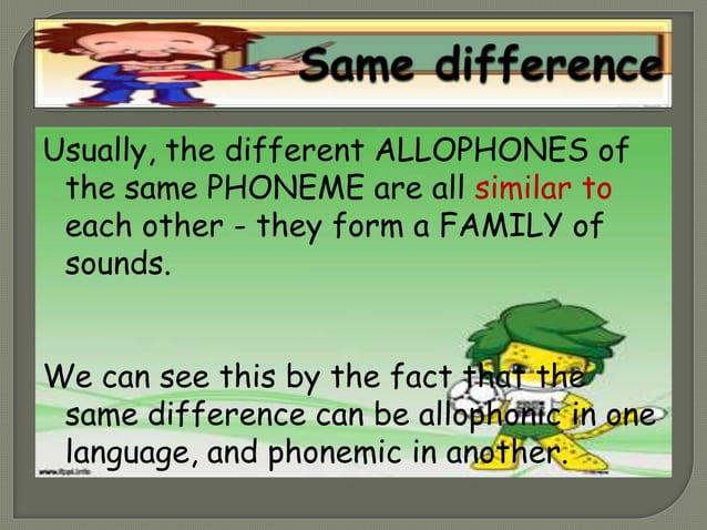 Allophone and phoneme. persentation | PPTX