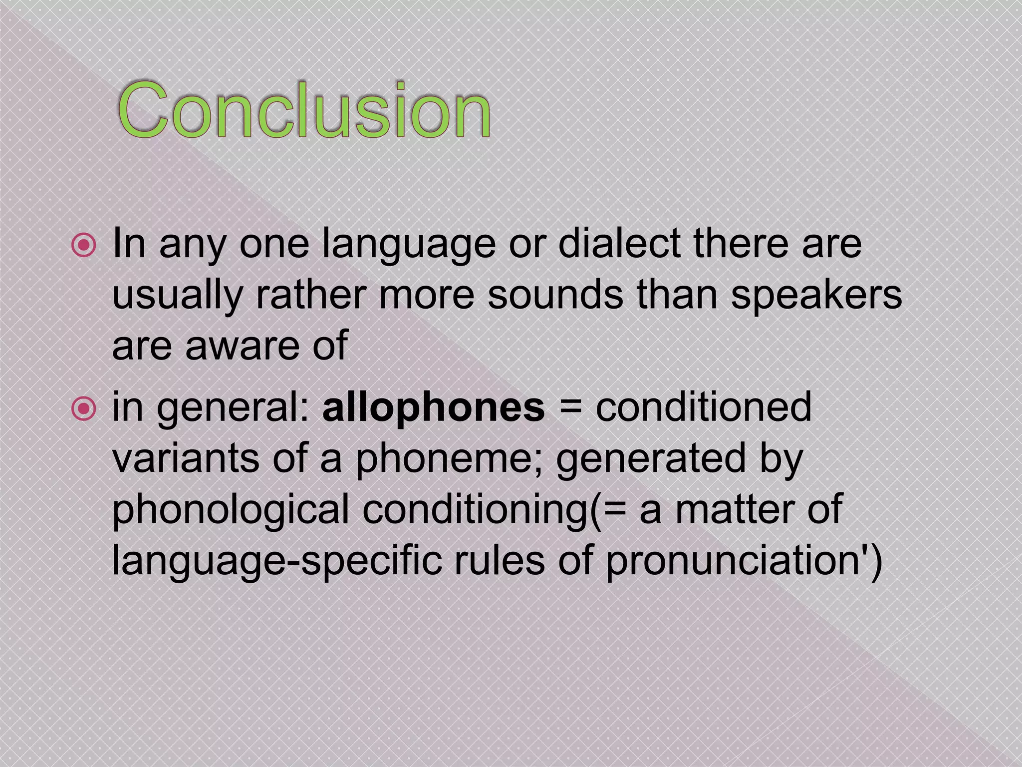 Allophone presentation | PPTX