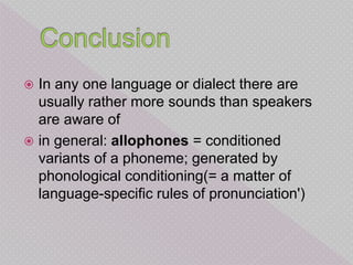 Allophone presentation | PPTX