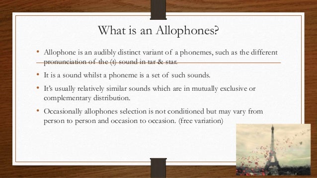 Allophones