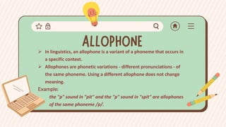 allophones powerpoint presentation. ready | PDF