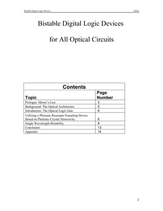 All optical circuits and for digital logic | PDF