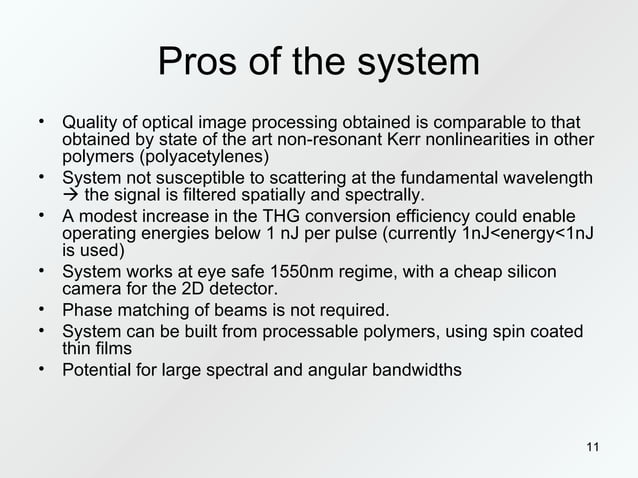 All optical image processing using third harmonic generation | PPT