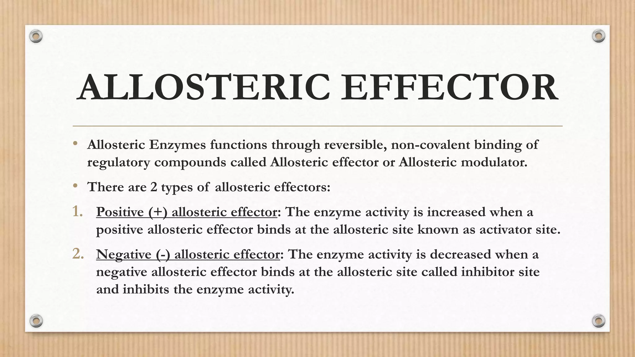 Allosteric enzymes | PPTX