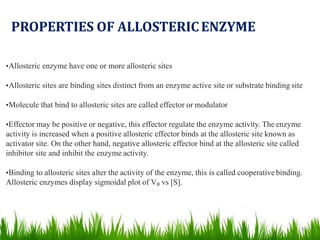 Allosteric enzymes regulation | PPTX