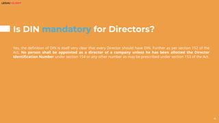Allotment of DIN (Director Identification Number) | PPTX