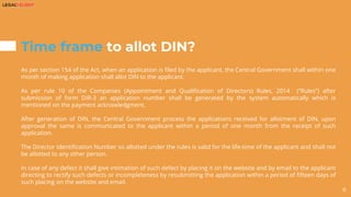 Allotment of DIN (Director Identification Number) | PPTX