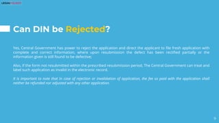 Allotment of DIN (Director Identification Number) | PPTX