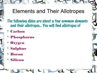 Allotropes | PPT