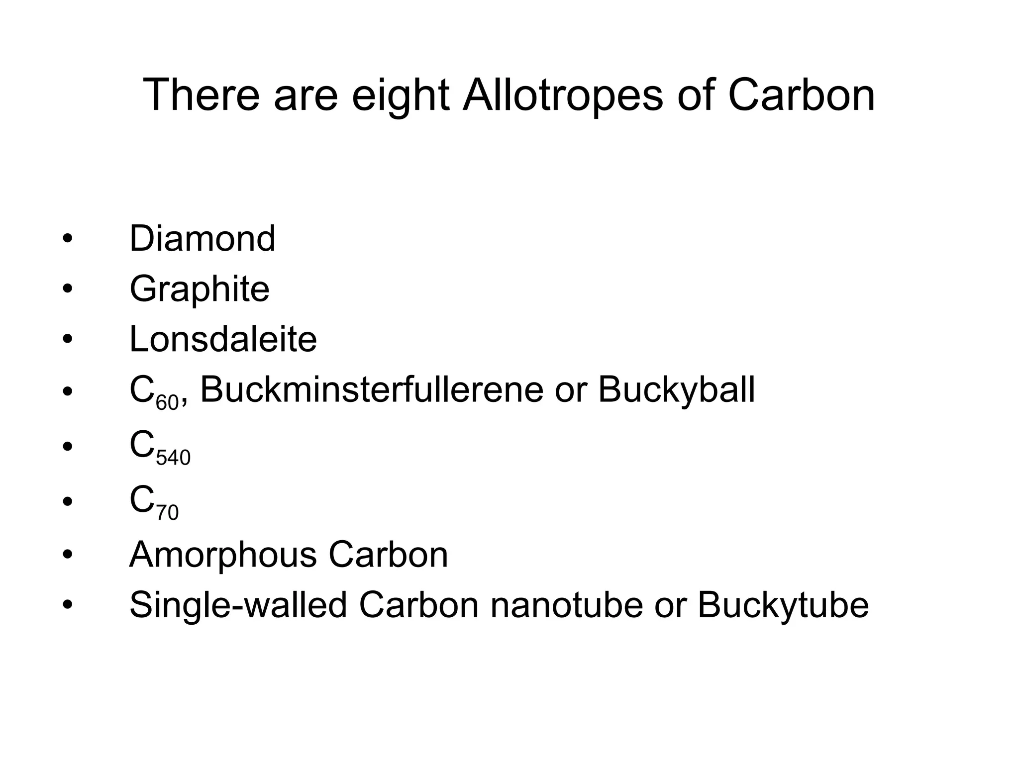 Allotropes of carbon | PPT | Chemistry | Science