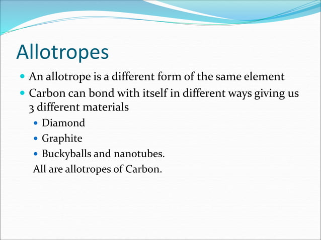 Allotropes of Carbon.ppt | Chemistry | Science