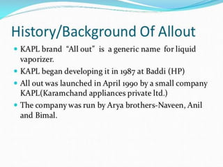 MARKETING MIX OF ALL OUT | PPTX