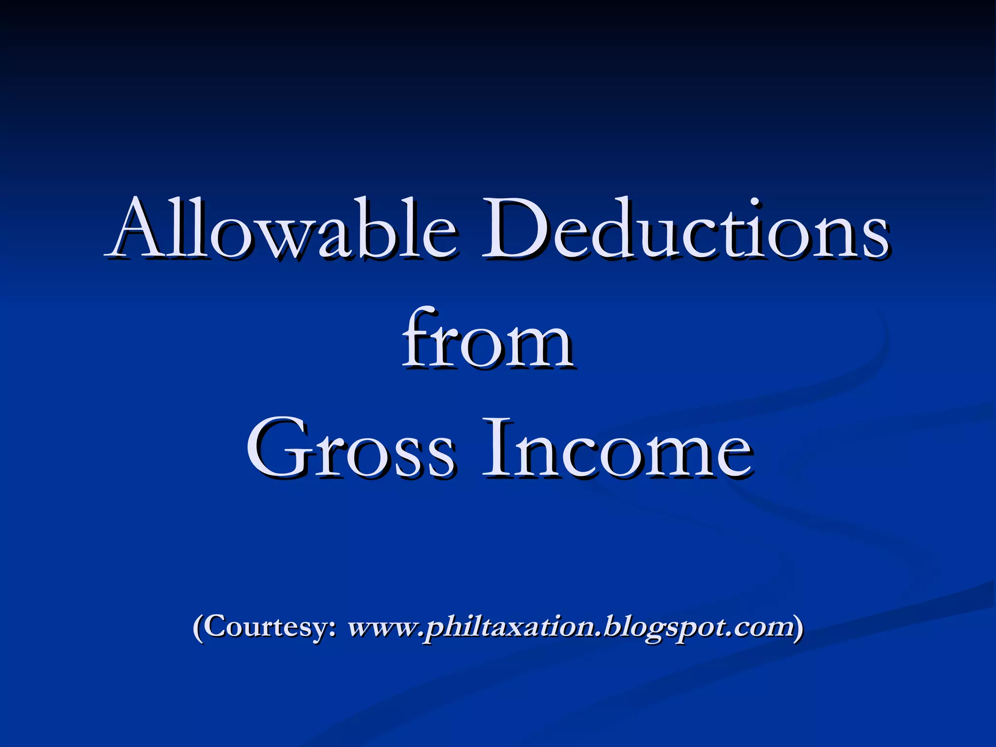 Allowable deductions.feb.2011