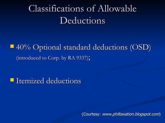 Allowable deductions.feb.2011 | Business Accounting & Finance | Business