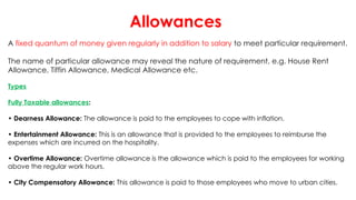 Allowances IN INCOME FROM SALARY INCOME TAX | PPTX