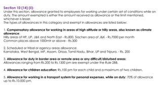 Allowances IN INCOME FROM SALARY INCOME TAX | PPTX