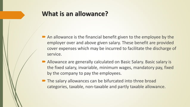 Allowances | PPTX | Personal Taxes | Personal Finance