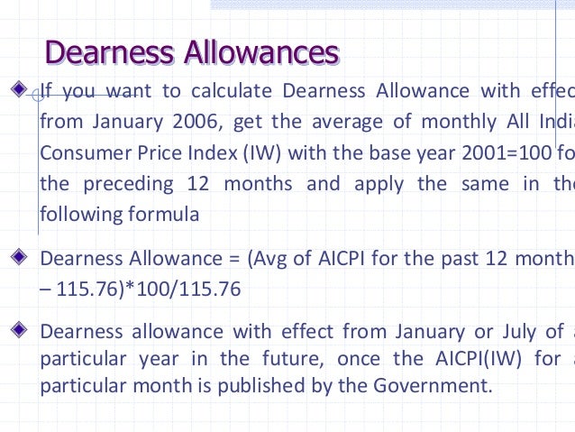 Allowances appm