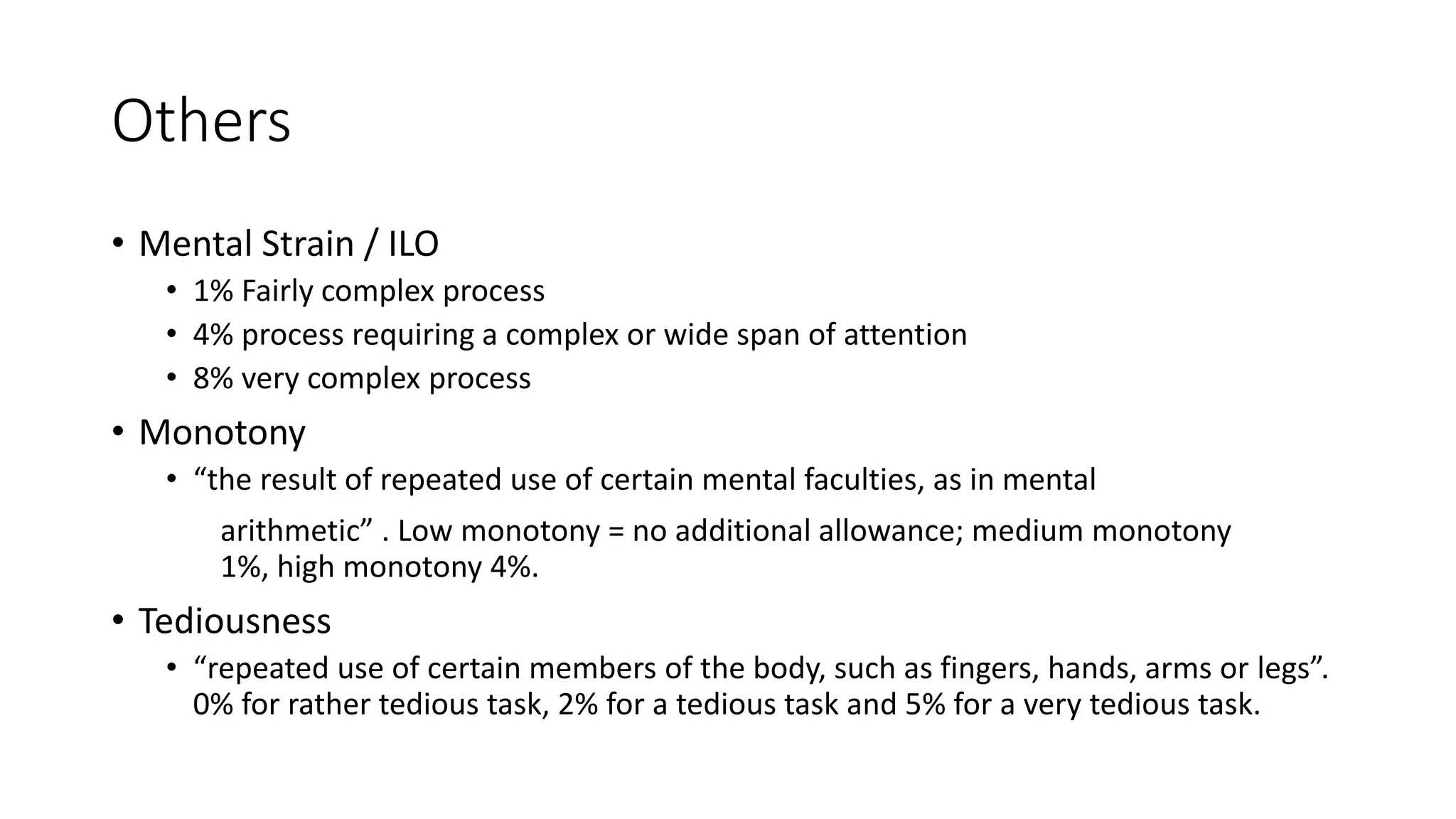Allowances and Time Standards | PDF