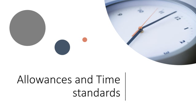 Allowances and Time Standards | PPT