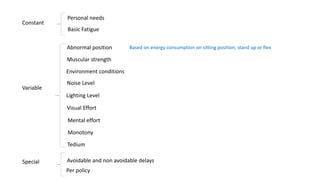 Allowances and Time Standards | PPT