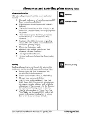Allownce and spending plan | PDF | Financial Planning | Personal Finance