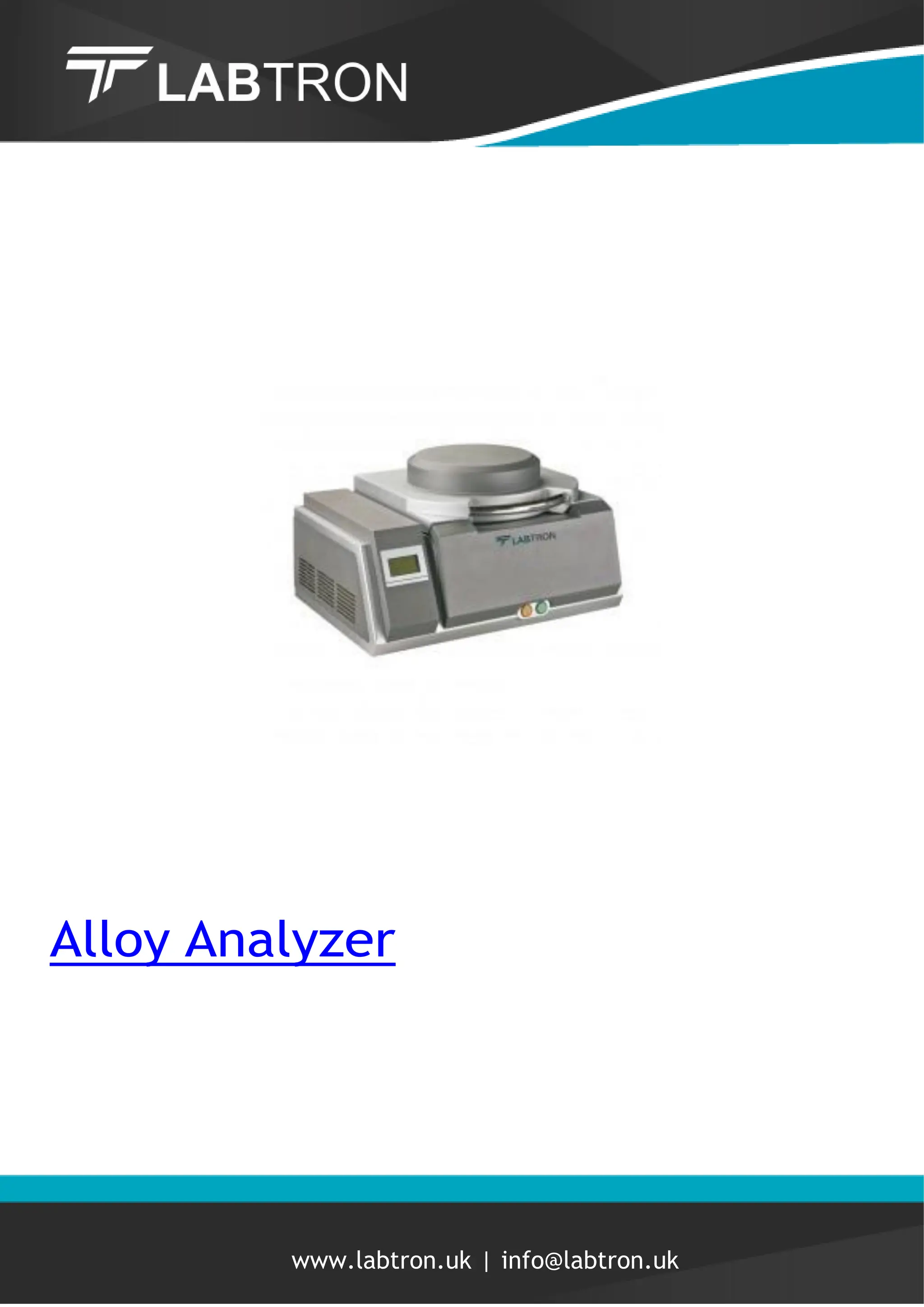 Alloy Analyzer laboratory equipments | PDF