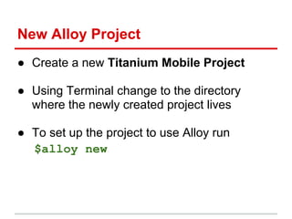Appcelerator Titanium Alloy | PPT