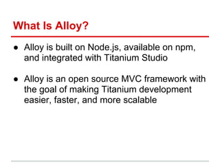 Appcelerator Titanium Alloy | PPT