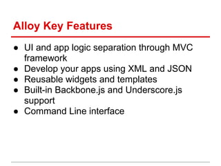 Appcelerator Titanium Alloy | PDF | Operating Systems | Computer Software and Applications