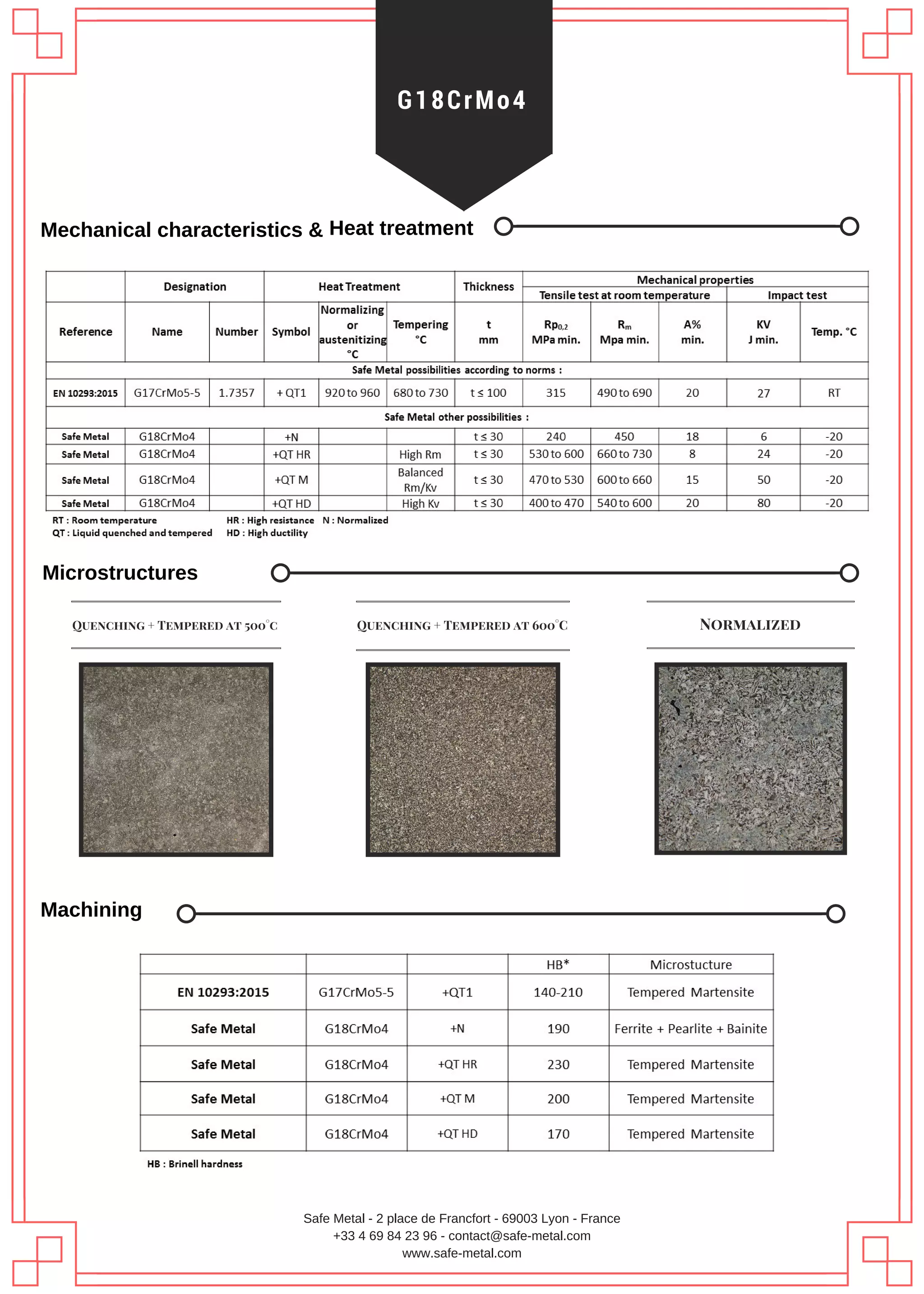 Alloy data sheet G18CrMo4 | PDF